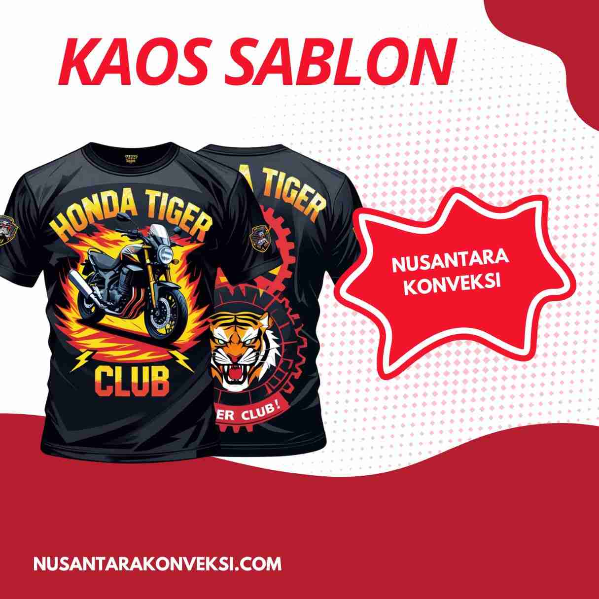 Intip Proses Produksi Desain Kaos Sablon Honda Tiger Club yang Keren ...